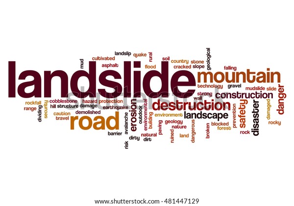 Landslide Word Cloud Concept Stock Illustration 481447129