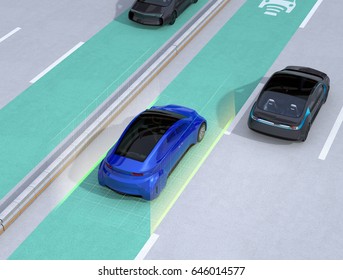 Lane Keeping Assist Function Concept Autonomous Stock Illustration 646014577 | Shutterstock