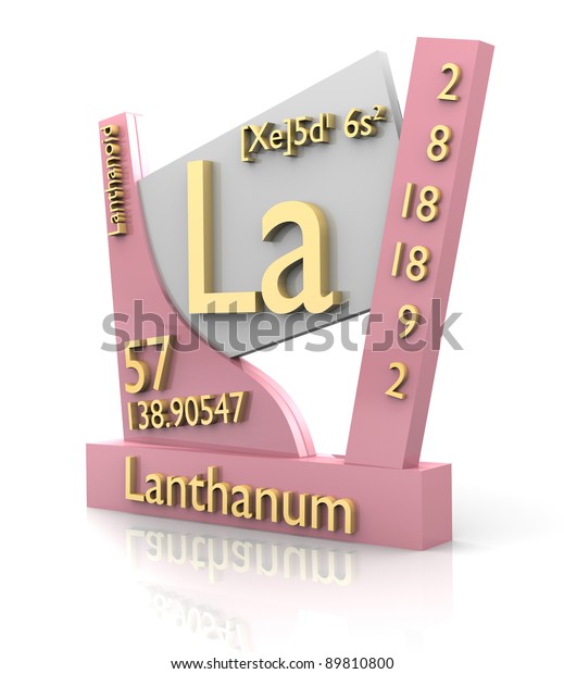 Lanthanum Form Periodic Table Elements 3d Stock Illustration 89810800 ...