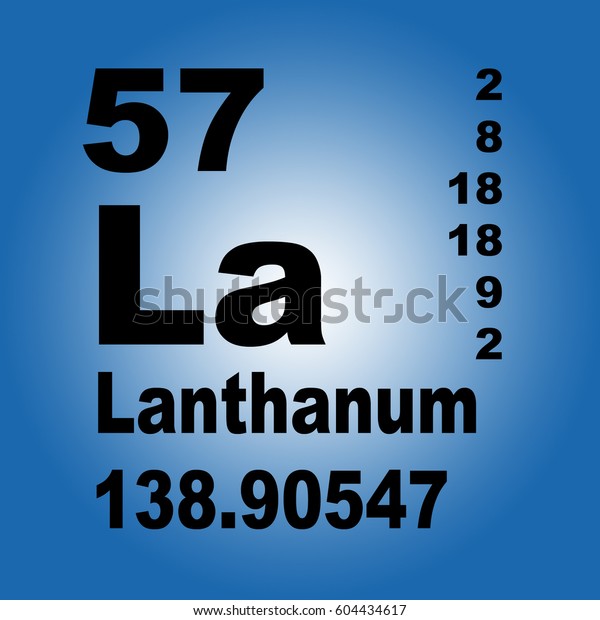 Lanthanum Periodic Table Elements Stock Illustration 604434617