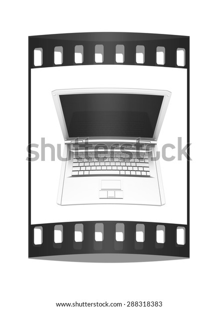 Laptop Computer Black Screen View Top Stock Illustration 288318383 ...