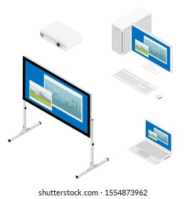 549 Isometric Projector Screen Images, Stock Photos & Vectors ...