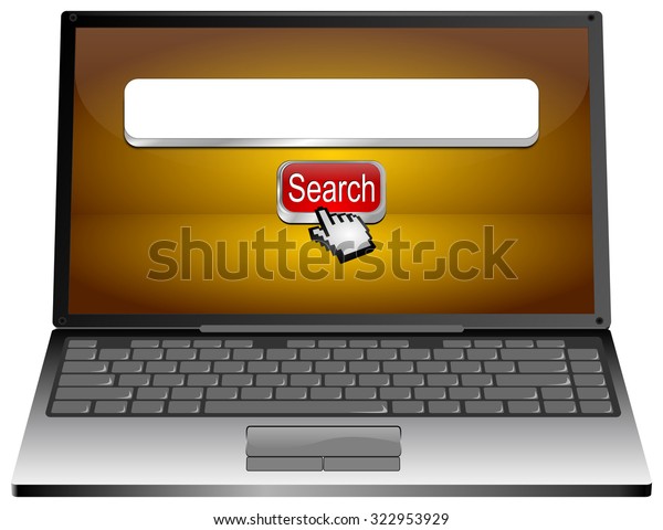 Laptop Internet Web Search Engine Stock Illustration 322953929 ...