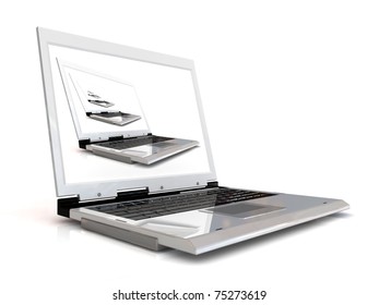 Laptop Laptop On Screen Stock Illustration 75273619 | Shutterstock