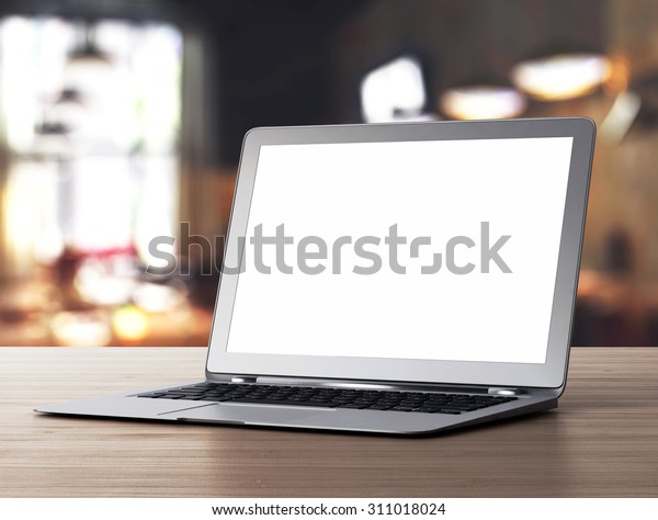 Laptop On Table Stock Illustration 311018024