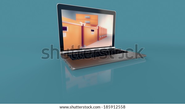 Laptop Screen Graphics Stock Illustration 185912558