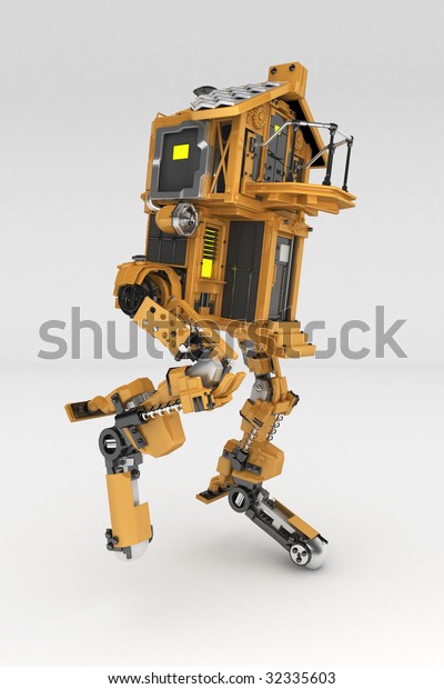Large 3d Mechanical House Model Over Stock Illustration 32335603