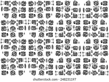 Large Illustration Mechanical Structures Installation Equipment Stock ...