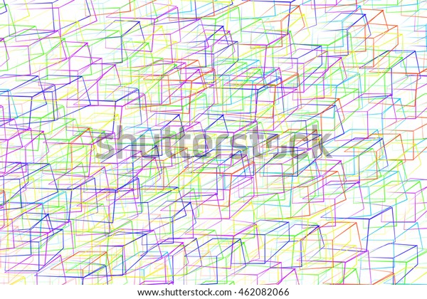 Large Number Small Colored Squares Background Stock Illustration ...