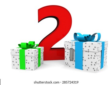 Large Number Two Presents: ภาพประกอบสต็อก 285724319 | Shutterstock