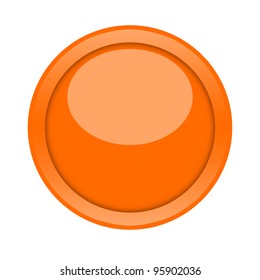 Large Orange Glossy Button Isolated On Stock Illustration 95902036 ...