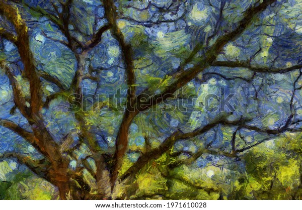 Large Tree Branches Spreading Out Wide Stock Illustration 1971610028 ...
