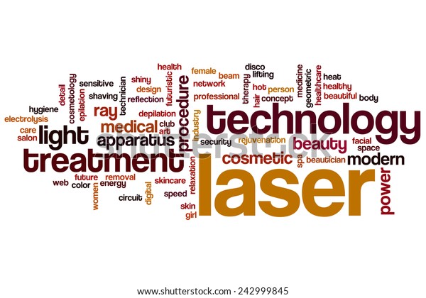 Laser Word Cloud Concept Technology Modern Stock Illustration 242999845