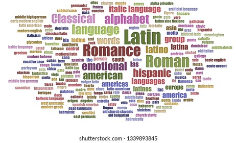 Latin Tag Cloud Rows Isolated Stock Illustration 1339893845 | Shutterstock