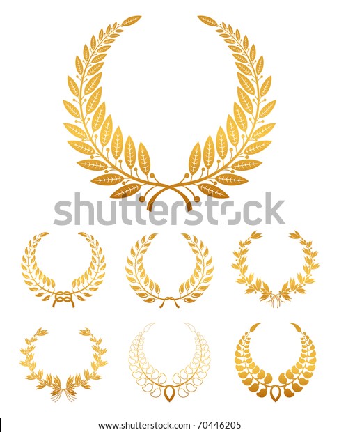 Laurel Wreath Bitmap Copy: ilustrações stock 70446205 | Shutterstock