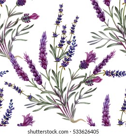 Lavender Seamless Pattern Flowers Your Design Stock Illustration ...
