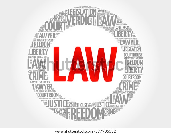 Law Word Cloud Concept Stock Illustration 577905532
