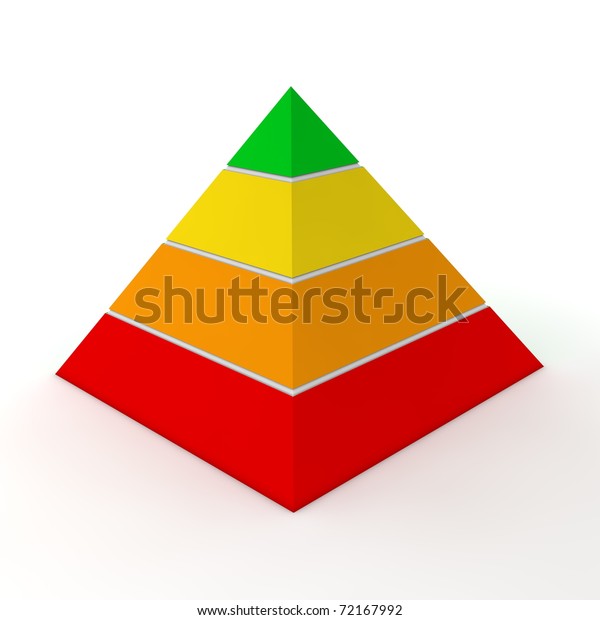 diagramme pyramidal à quatre niveaux en : illustration de stock ...