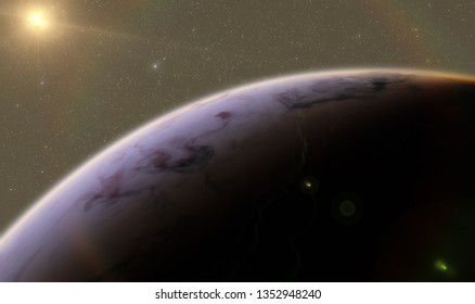 Layout Alien Planets 3d Rendering Stock Illustration 1352948240