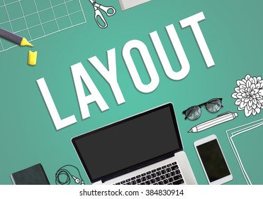 Layout Arrangement Design Creative Editing Concept Stock Illustration ...