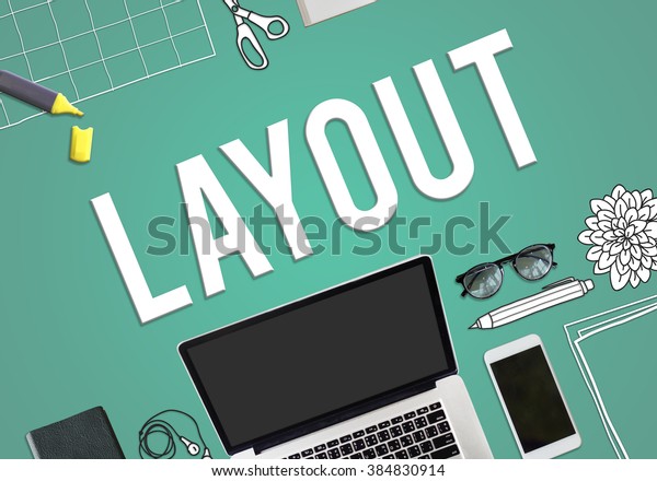 Layout Arrangement Design Creative Editing Concept Stock Illustration ...