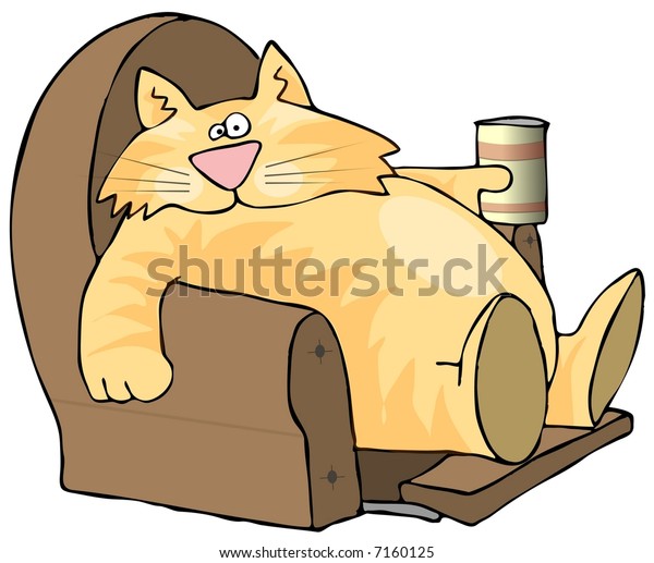 Lazy Cat Stock Illustration 7160125