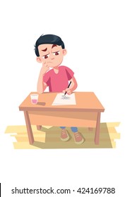 Lazy Study Stock Illustration 424169788