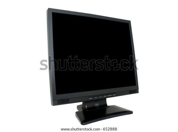 Lcd Isolated 2 Deep Black Screen Stock Illustration 652888