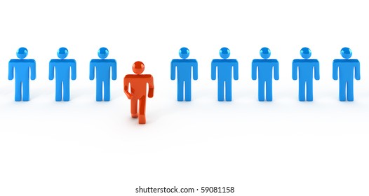 3d Person Icon Leadership Team Concept Stock Illustration 131471771 ...