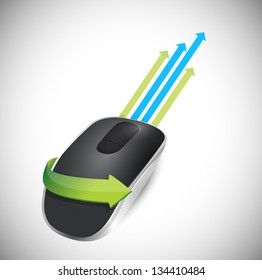 Leader Arrow Wireless Computer Mouse Isolated Stock Illustration ...
