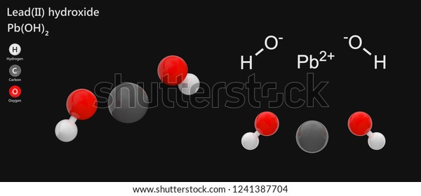 Leadii Hydroxide Inorganic Compound Formula Pboh2 Stock Illustration ...