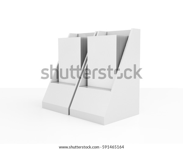 Leaflet Brochure Holder Container Box 3d Stock Illustration 591465164 ...