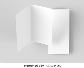 Leaflet Folded Dl Format Mock 3d Stock Illustration 1679734165 ...