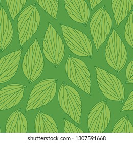 Leafy Pattern Background Floral Pattern Green Stock Illustration ...