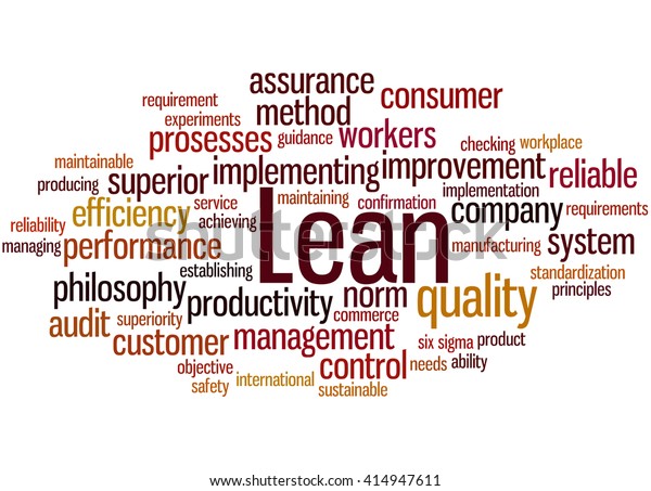 Lean Management Approach Word Cloud Concept Stock Illustration ...