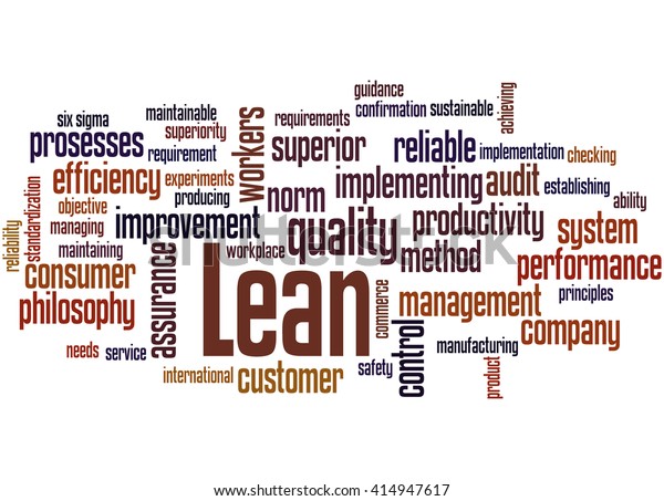 Lean Management Approach Word Cloud Concept Stock Illustration ...