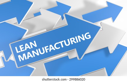 Lean Manufacturing 3d Render Concept Blue: ilustración de stock ...