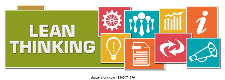Lean Thinking Concept Image Text Related Stock Illustration 1565474596 ...