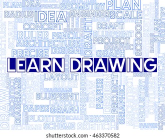 Learn Drawing Representing Learning Design Educating Stock Illustration ...