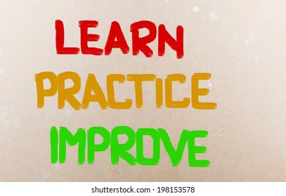 Learn Practice Improve Concept Stock Illustration 198153578