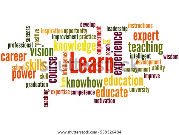 Learn Word Cloud Concept On White 스톡 일러스트 538326484 | Shutterstock