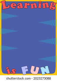 Learning Fun Template Background Stock Illustration 2023273088 ...