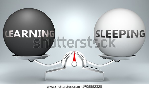 Learning Sleeping Balance Pictured Scale Words Stock Illustration ...