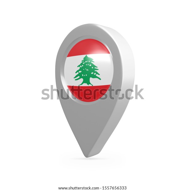 Lebanon Frag Map Pointer 3d Rendering Stock Illustration 1557656333 ...