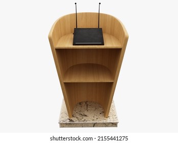 Lectern Bench Stand 3d Renderleme Stock Illustration 2155441275 ...