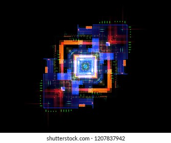 Led Light Abstract Effect Future Tech Stock Illustration 1207837942 ...