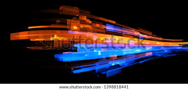 Led Light Abstract Effect Future Tech Stock Illustration 1398818441 ...