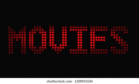 Led Text Message Screen Word Movies Stock Illustration 1200955534 ...