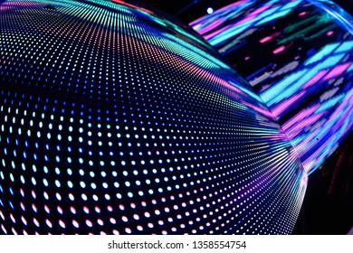 Led Wall Panel Closeup Abstract Artwork Stock Illustration 1358554754