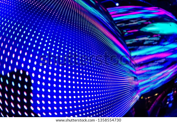 Led Wall Panel Closeup Abstract Artwork Stock Illustration 1358554730 ...